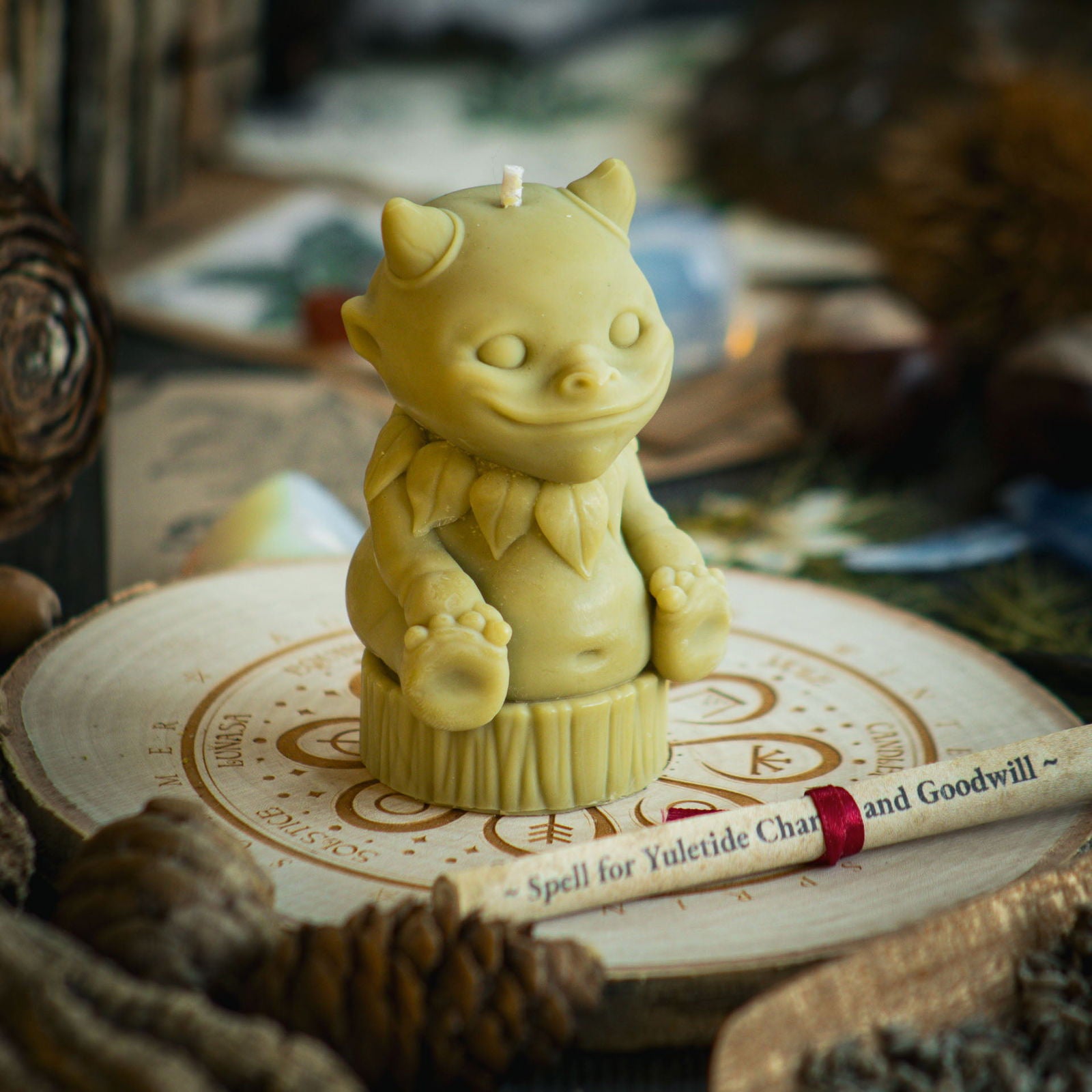 Yule Nature Sprite Spell Candle - Winter Comfort and Joy – Langtree ...