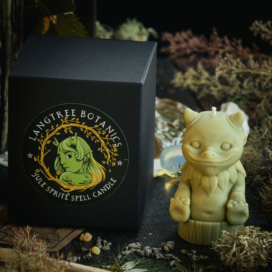 Yule Nature Sprite Spell Candle - Winter Comfort and Joy – Langtree ...