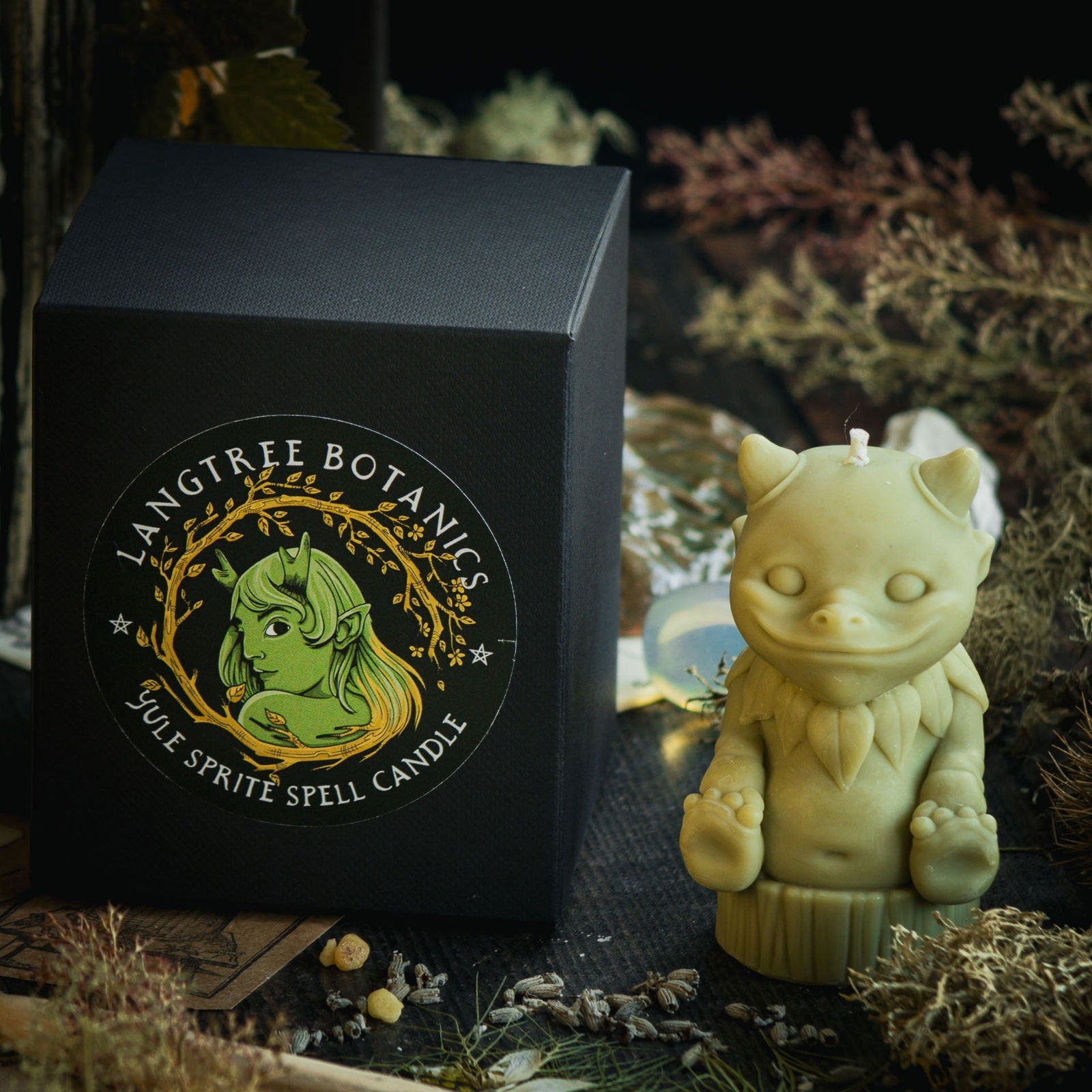 Yule Nature Sprite Spell Candle - Winter Comfort and Joy – Langtree ...